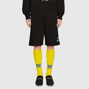Gucci Ss21 Interlock Double G Printing Cotton Shorts