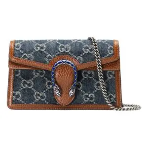 Gucci Dionysus Logo Denim Messenger Bag - Bluebrownmulti-color