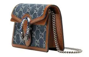 Gucci Dionysus Logo Denim Messenger Bag - Bluebrownmulti-color