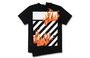 Off-White Virgil Abloh Diag Fire Short Sleeve