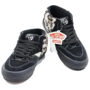 VANS Half Cab X Supreme Leopard Print Sneakers - Black