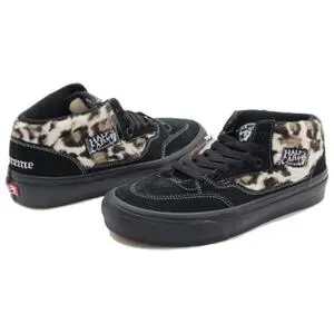 VANS Half Cab X Supreme Leopard Print Sneakers - Black