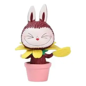 POP MART The Monsters Labubu Flower Elves 'chocolate Flower - Brown/beige/yellow