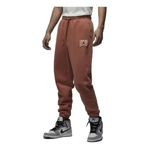 JORDAN Essential Fleece Washed Trousers - Orange