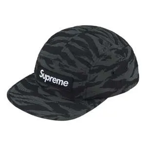 Supreme Ss26 Tiger Camo Ripstop Camp Cap - Black
