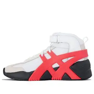 Onitsuka Tiger Big Logo Trainer Mid High Top Sneakers - Whiteredblack