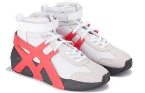 Onitsuka Tiger Big Logo Trainer Mid High Top Sneakers - Whiteredblack