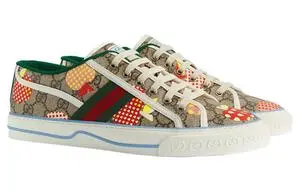 Gucci Les Pommes Tennis 1977 Sneakers - Beige/red/green