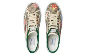 Gucci Les Pommes Tennis 1977 Sneakers - Beige/red/green