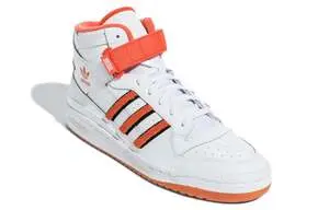 Adidas Originals Forum Mid High Top Sneakers - White/orange