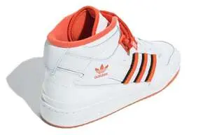 Adidas Originals Forum Mid High Top Sneakers - White/orange