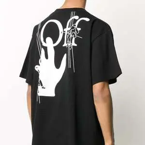 Off-White Pattern Printing Short Sleeve - Black