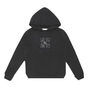 Off-White Embroidered Hooded Pullover