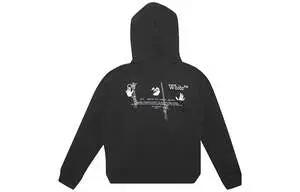 Off-White Embroidered Hooded Pullover