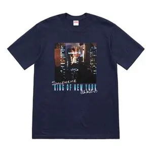 Supreme Ss19 Christopher Walken King Of New York Tee Navy - Blue