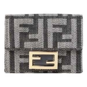 Fendi Fw25 Baguette Tri-fold Wallet - Grey