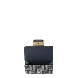 Fendi Fw25 Baguette Tri-fold Wallet - Grey