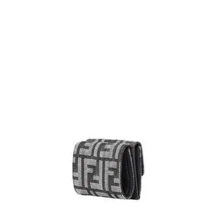 Fendi Fw25 Baguette Tri-fold Wallet - Grey