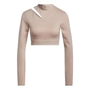 Adidas Long Sleeve Cropped Sports Top - Pink
