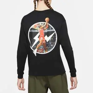 JORDAN X Fragment Design Collaboration Long Sleeve Crew Neck Pullover - Black