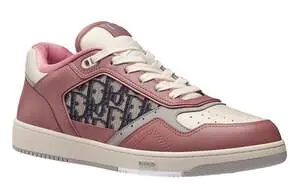 Dior B27 Low-top Sneaker In Smooth Calfskin - White/pink