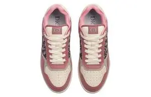 Dior B27 Low-top Sneaker In Smooth Calfskin - White/pink