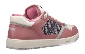 Dior B27 Low-top Sneaker In Smooth Calfskin - White/pink