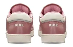 Dior B27 Low-top Sneaker In Smooth Calfskin - White/pink