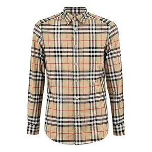 Burberry In Cotton With Vintage Check Pattern - Tan