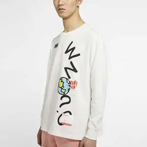 JORDAN Alphabet Printing Round Neck Long Sleeves