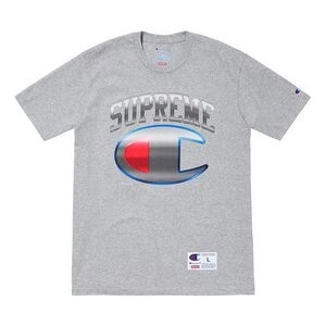 Supreme Ss19 X Champion Chrome S/s Top - Grey