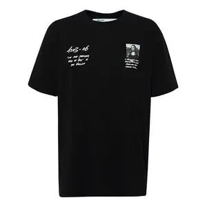 Off-White Ss19 Tee Short Sleeve Mona Lisa Normal Fit - Black