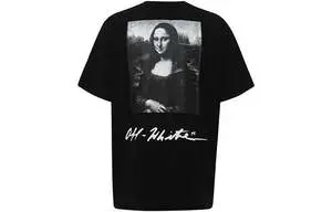 Off-White Ss19 Tee Short Sleeve Mona Lisa Normal Fit - Black