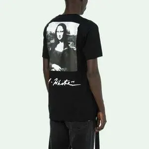 Off-White Ss19 Tee Short Sleeve Mona Lisa Normal Fit - Black