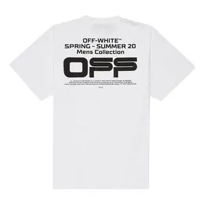 Off-White Wavy Line Short Sleeve Oversize Tee