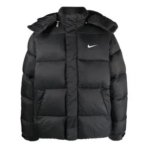 Nike Padded Hooded Down Jacket - Black
