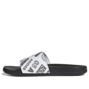 Adidas Adilette Comfort Slide All Over Logos - Black
