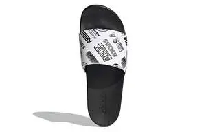 Adidas Adilette Comfort Slide All Over Logos - Black