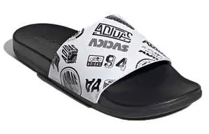 Adidas Adilette Comfort Slide All Over Logos - Black