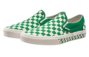 VANS Classic Slip-on Checkerboard Sneakers - Green