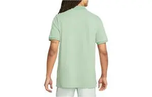 Nike Casual Sports Lapel Logo Solid Color Short Sleeve Polo Shirt Green - Multi-color