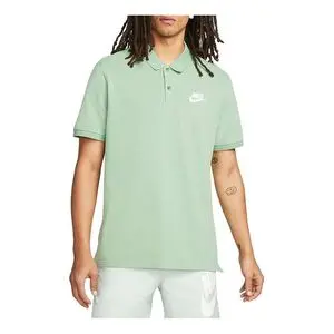Nike Casual Sports Lapel Logo Solid Color Short Sleeve Polo Shirt Green - Multi-color