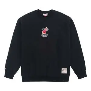 Mitchell & Ness X Nba Miami Heat Sweatshirt 'black - Black/red