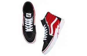 VANS Sk8-hi Thunderbolt High Top Sneakers - Black/red