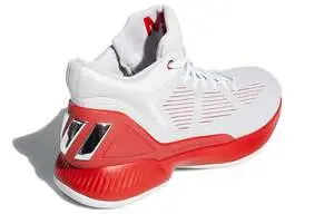 Adidas D Rose 10 High Top Sneakers - White/red