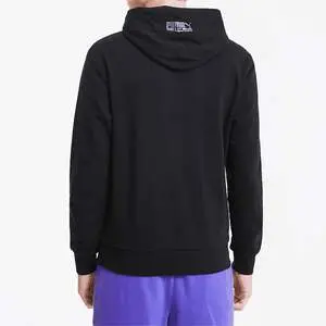 PUMA Logo Printed Pullover Hooded Fleece