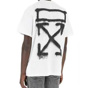 Off-White Spray Painting Arrows Sketch Short Sleeve Oversize 'white Black - White/black