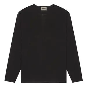 Fear Of God Fw20 Thermal Long Sleeve Logo Tee - Black