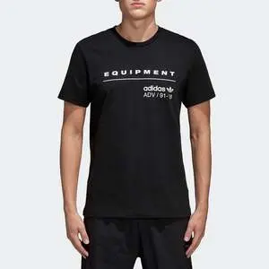 Adidas Originals Pdx Classic Tee Athleisure Casual Sports Alphabet Printing Round Neck Short Sleeve - Black