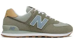 NEW BALANCE 574 Retro Low Top Sneakers - Grey/green